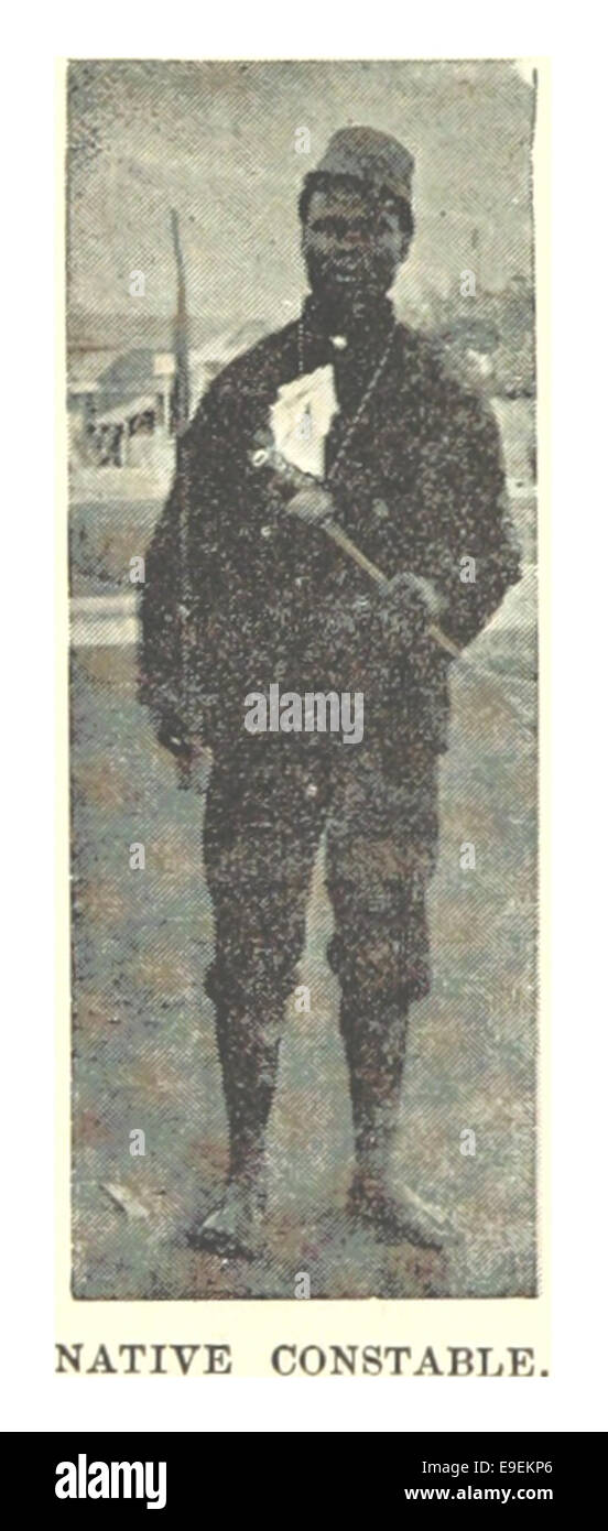 The 1898 illustration of a Native Constable portrays a figure in ...