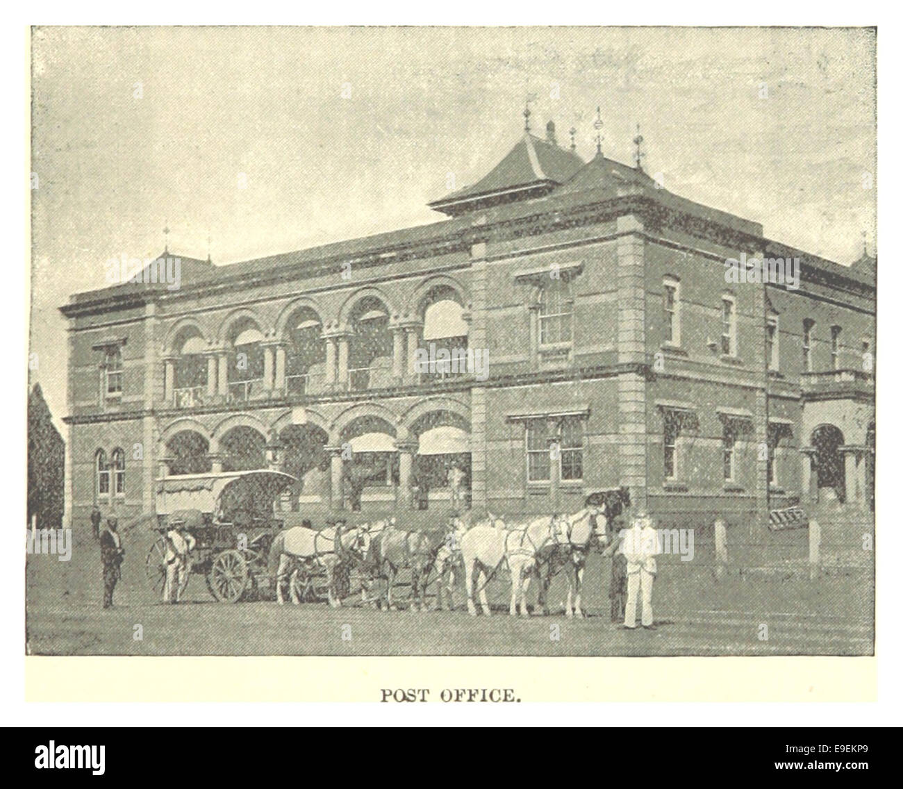 A 1898 illustration of the Post Office, showing the building’s ...