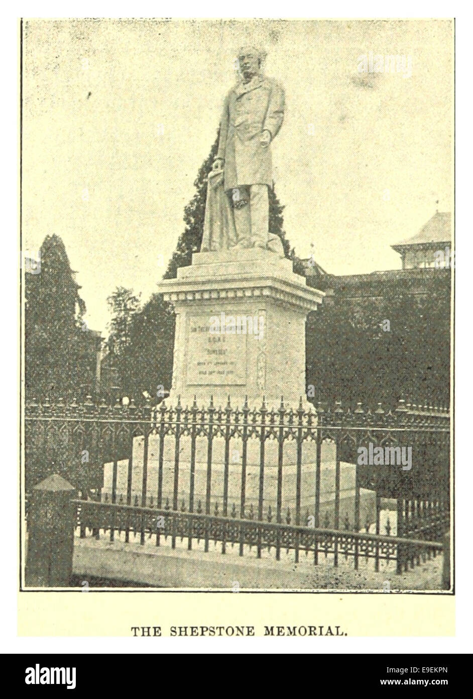 A 1898 illustration of the Shepstone Memorial, which commemorates the ...
