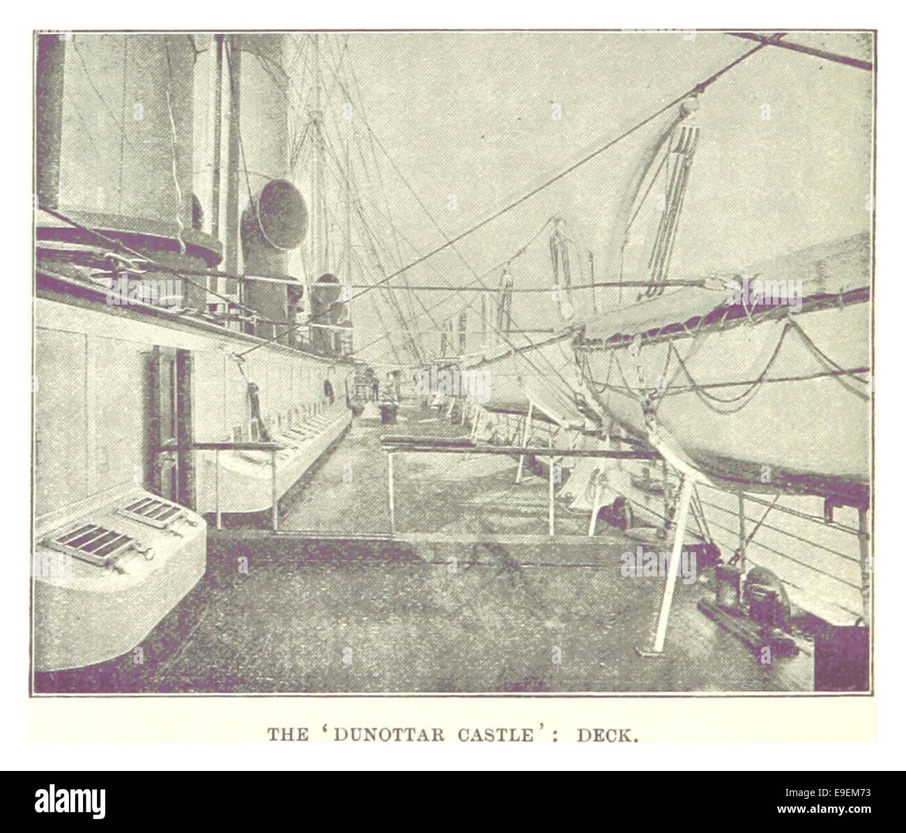 R.M.S. DUNOTTAR CASTLE, Deck Stock Photo - Alamy