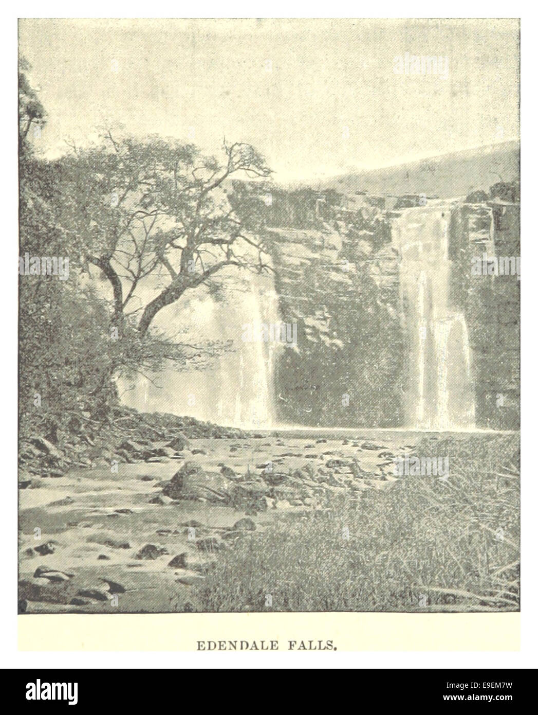 An illustration from PMB 1898 depicting the Edendale Falls, showcasing ...