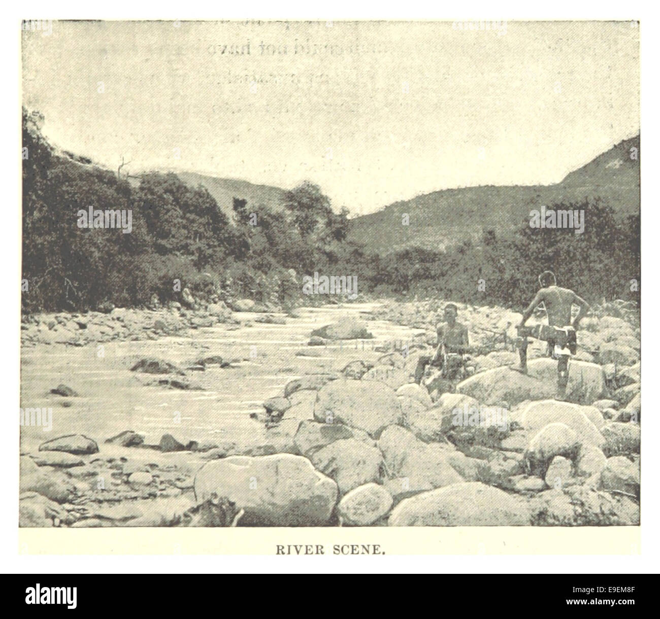 An 1898 depiction of a river scene from the PMB Region, illustrating ...
