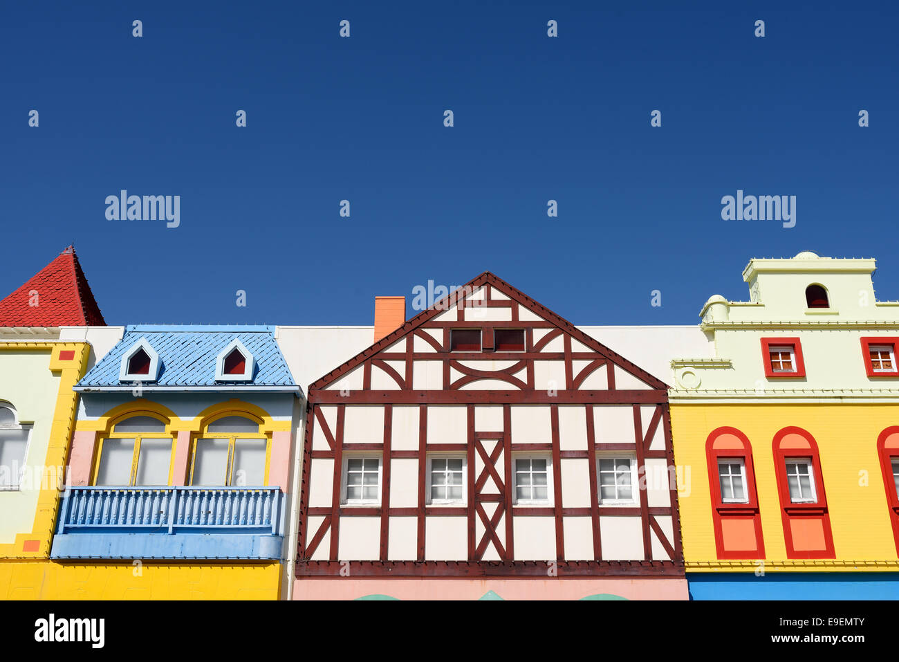colorful european styled houses architecture a fantasy land Stock Photo ...