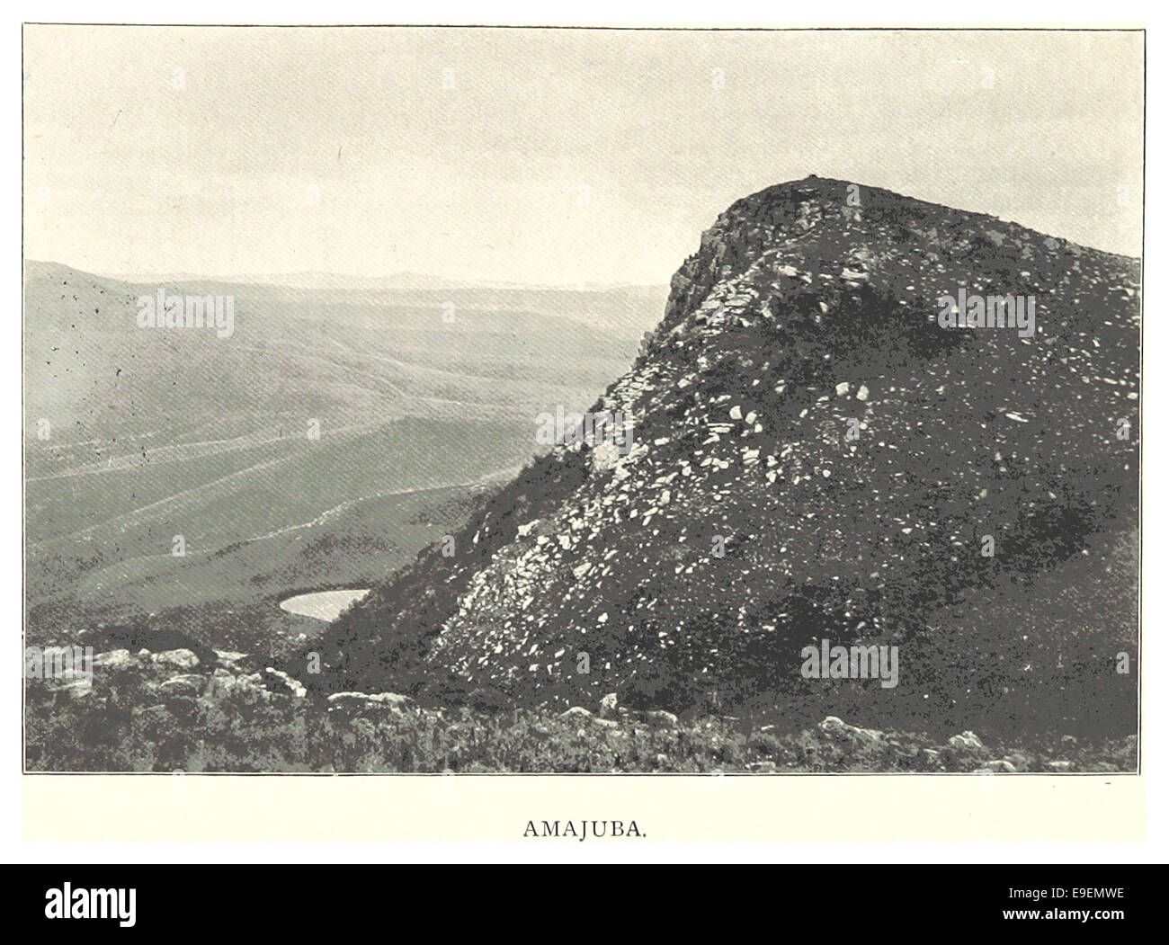 This 1899 illustration of Amajuba Mountain depicts the site of the ...