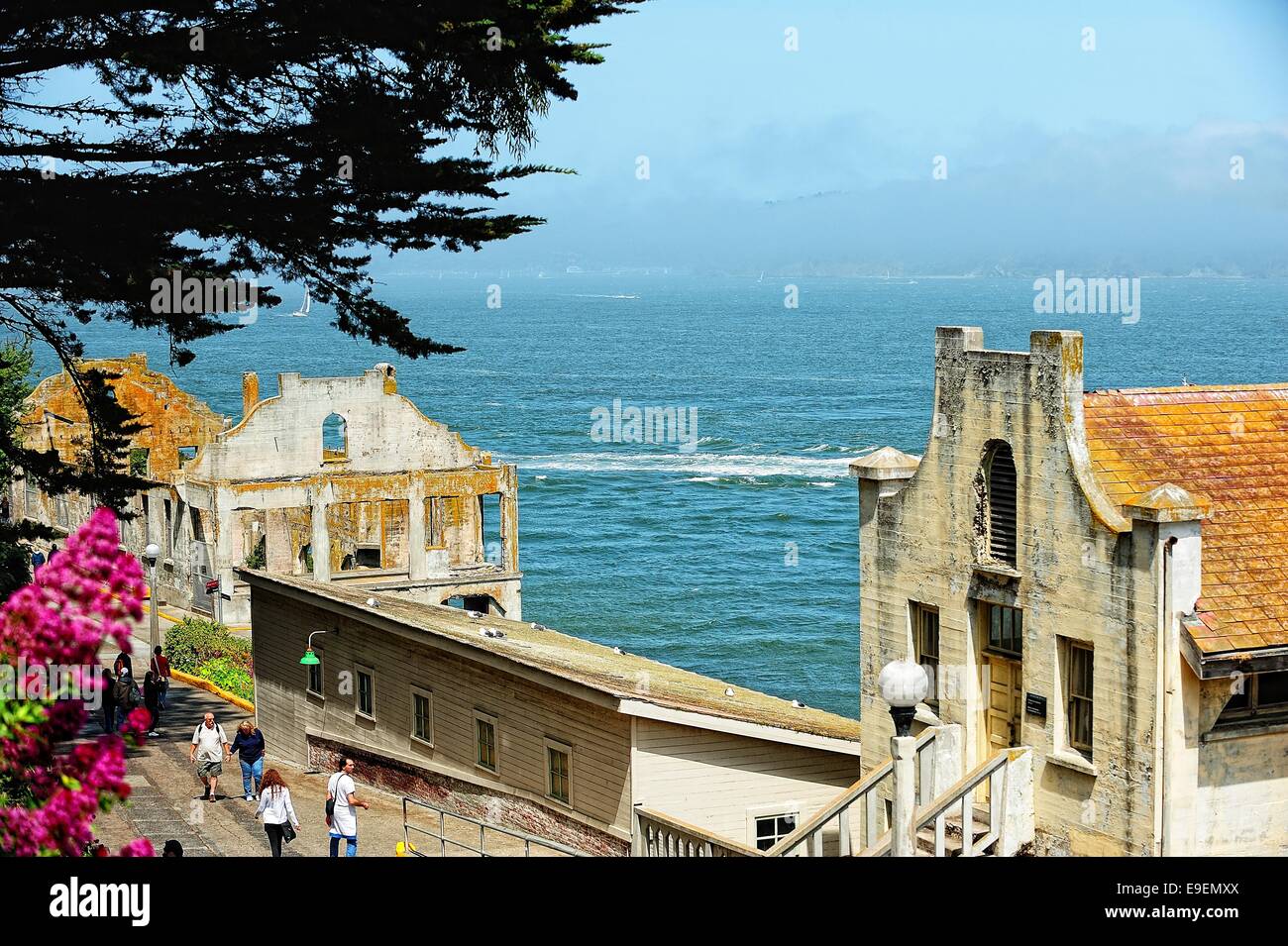 An old building of the Alcatraz prison Stock Photo - Alamy