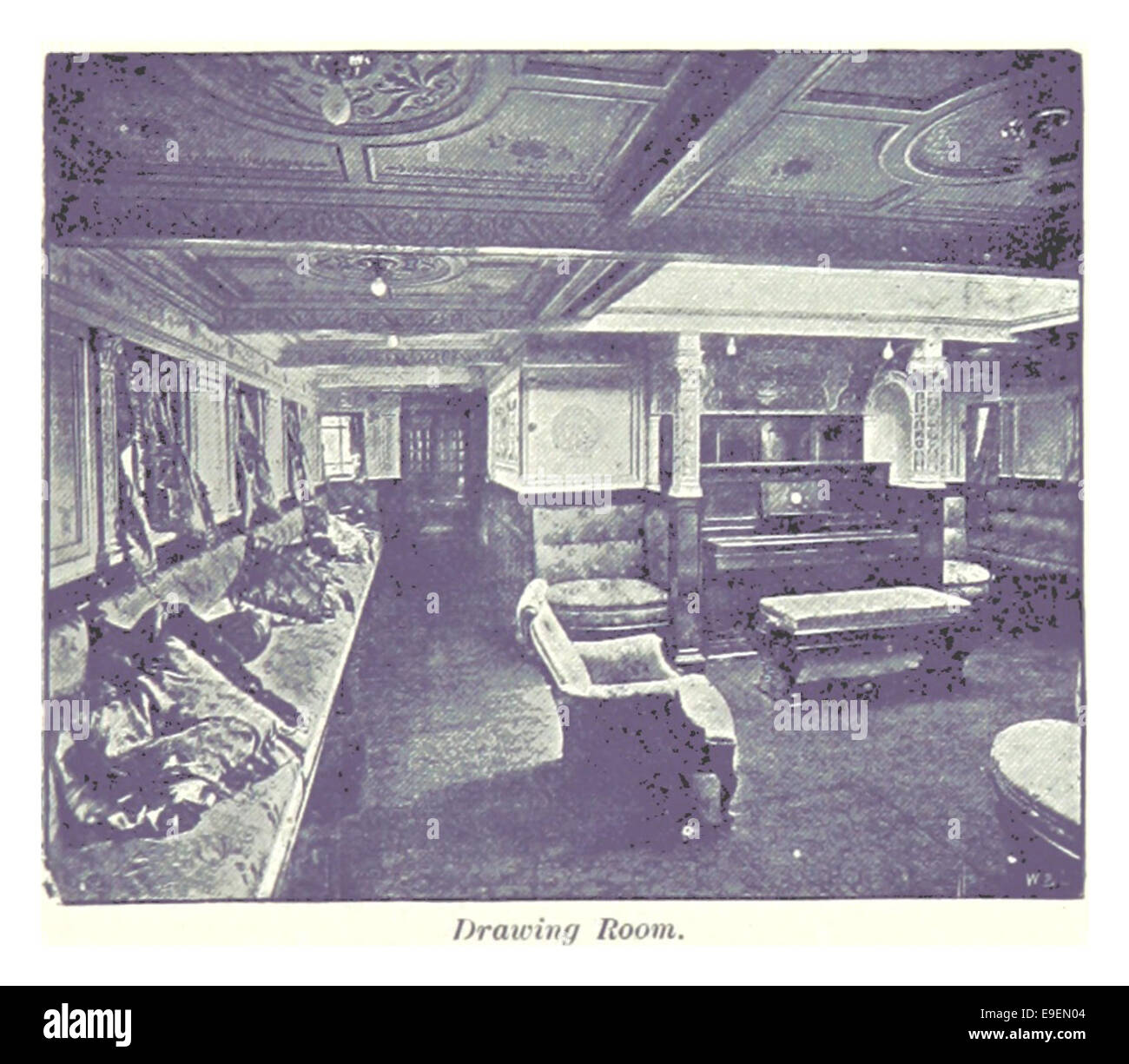 An 1896 illustration by Salmond of an elegantly decorated drawing room ...