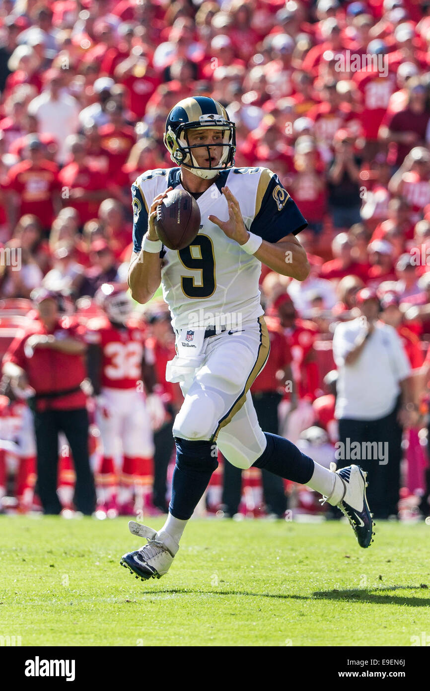 Kansas City, MO, USA. 26th Oct, 2014. St. Louis Rams quarterback Austin ...
