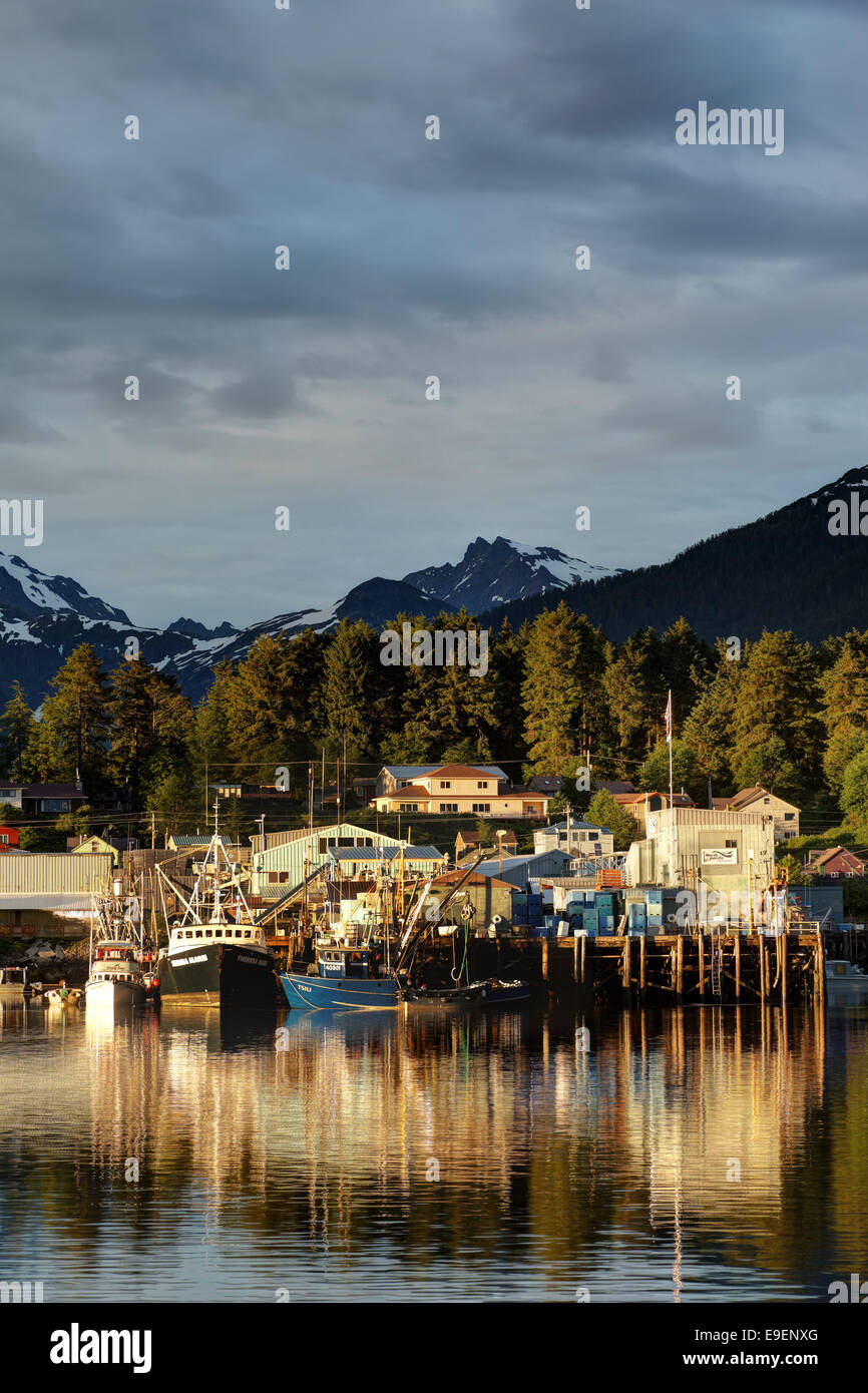 Fishing boats at dock in Sitka Harbor, Alaska, USA Stock Photo - Alamy
