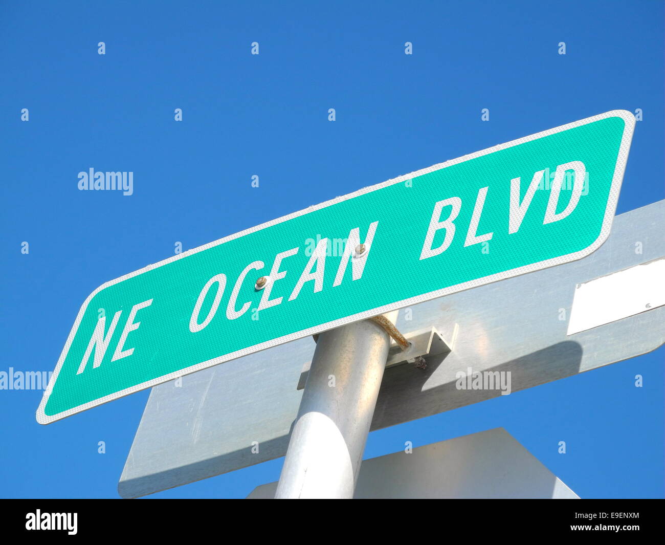 Road Sign The sign is a highway sign at the beach in Florida Stock ...