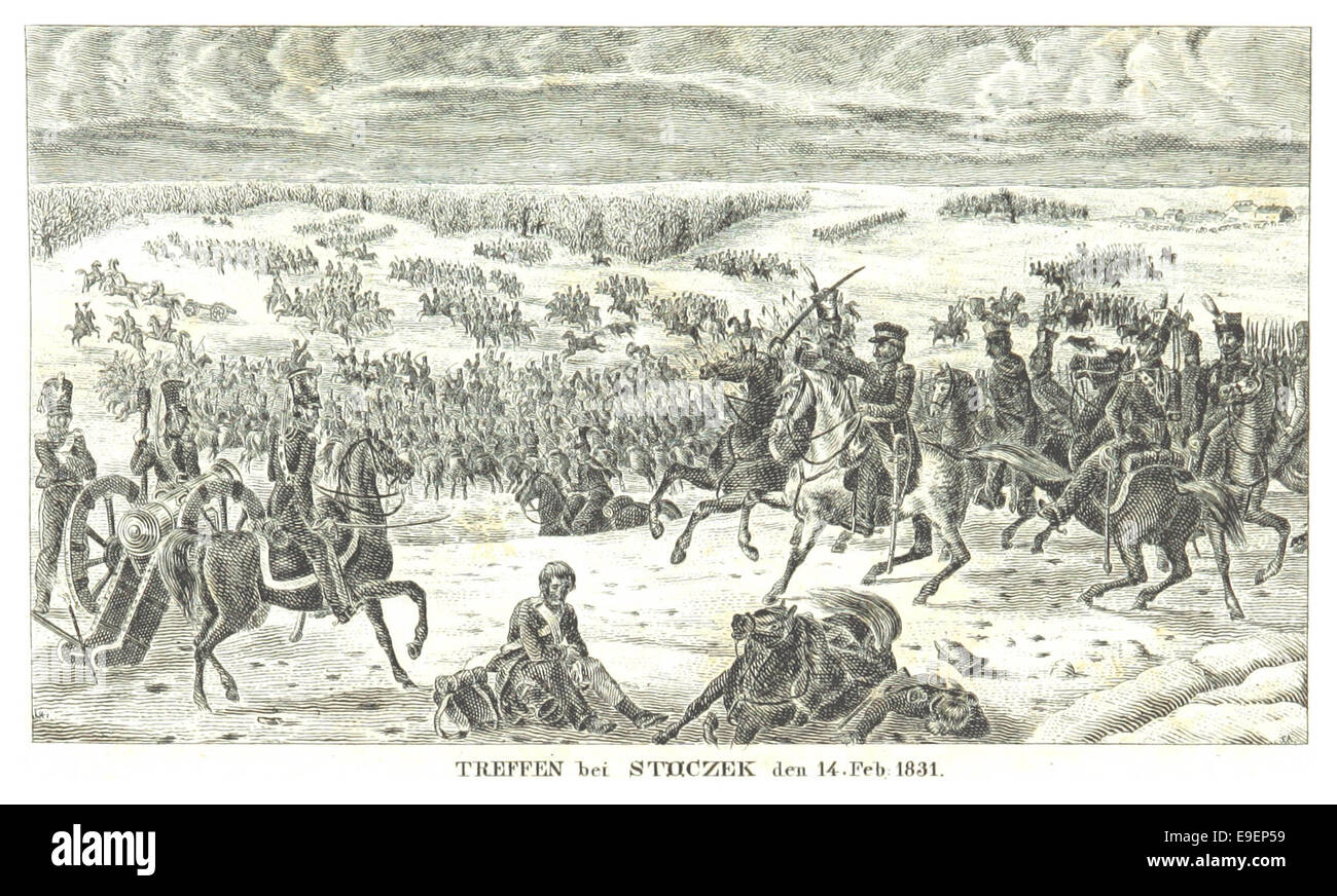 An 1834 illustration by Soltyk of Treffen bei Stoczek, an important ...