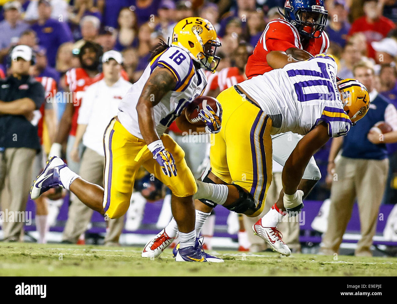 LSU Tigers running back Terrence Magee (18) getting a first down during ...