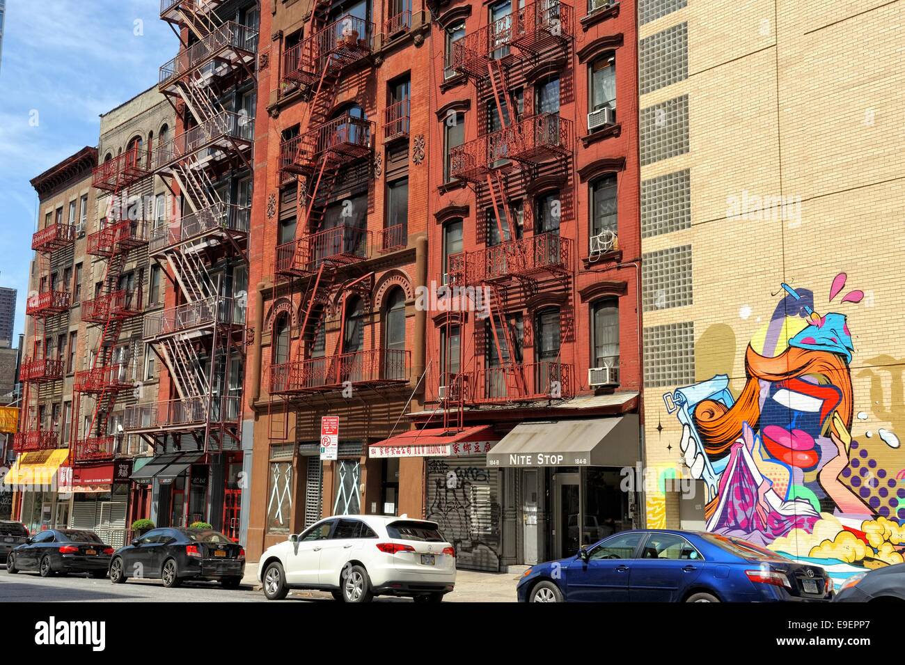 Old brick buildings in New York Stock Photo - Alamy