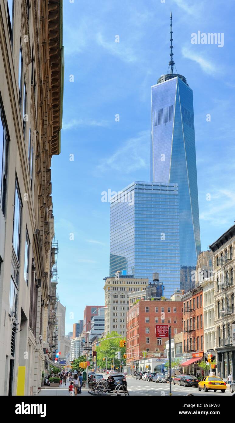 New York city Freedom tower view Stock Photo - Alamy