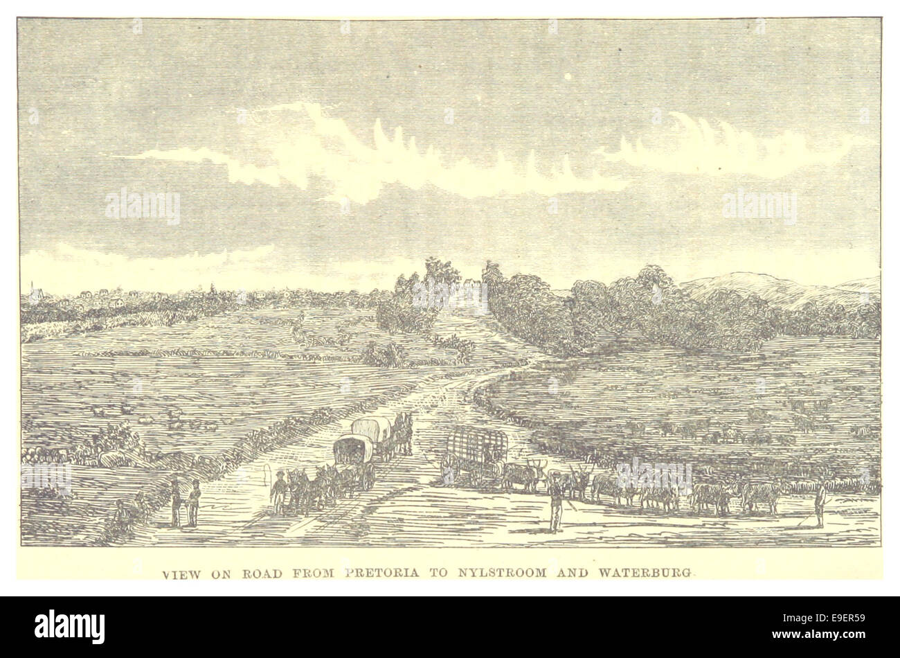 A map or illustration from 1878 showing the road from Pretoria to ...