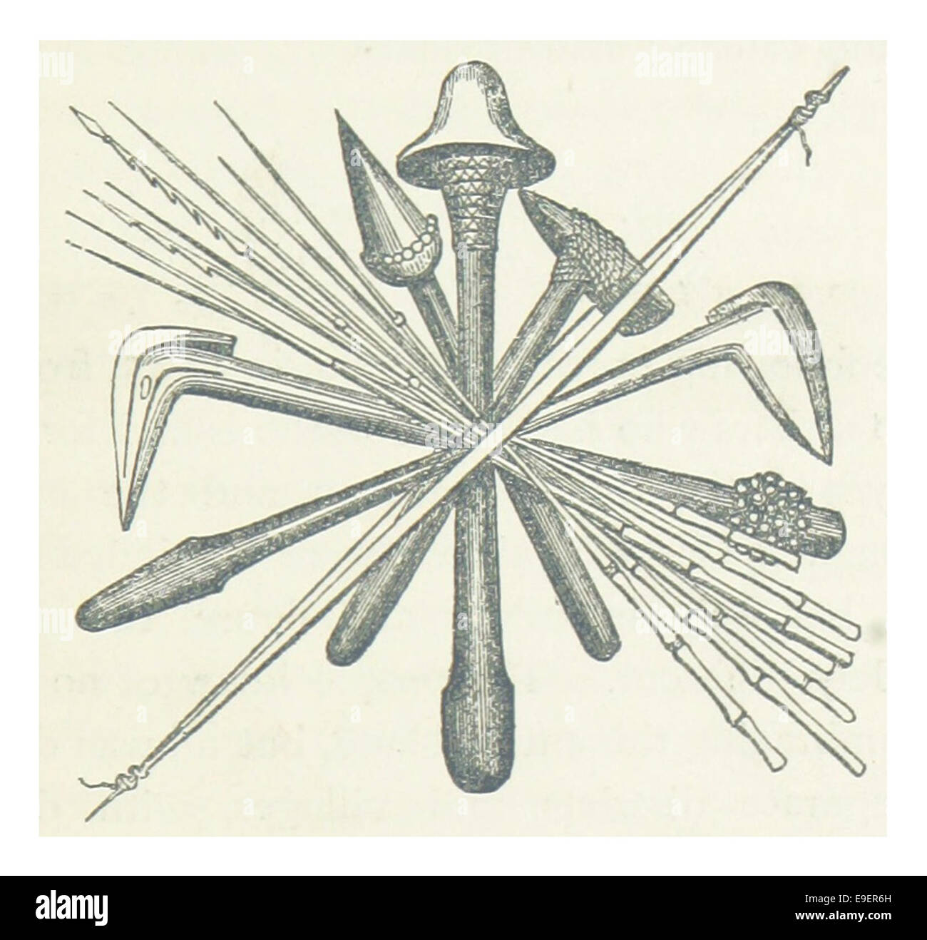 This 1884 illustration by Turner depicts various ancient tools ...
