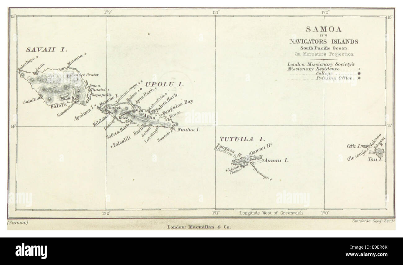 Turner’s 1884 map of Samoa provides a detailed overview of the Pacific ...