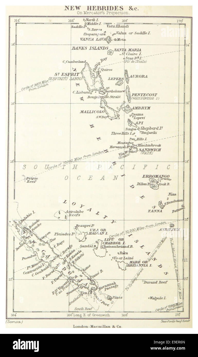 Map of the new hebrides hi-res stock photography and images - Alamy