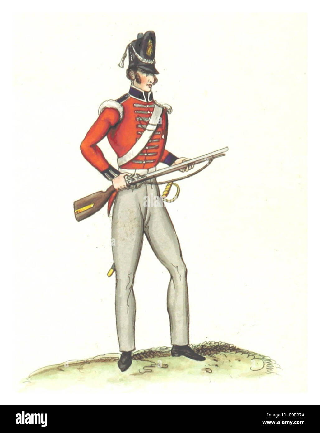 An illustration or diagram representing a uniform of a specific period ...