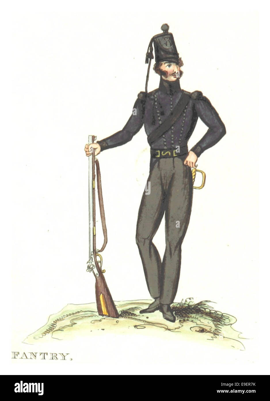 This title refers to the standard military uniform worn by infantry ...