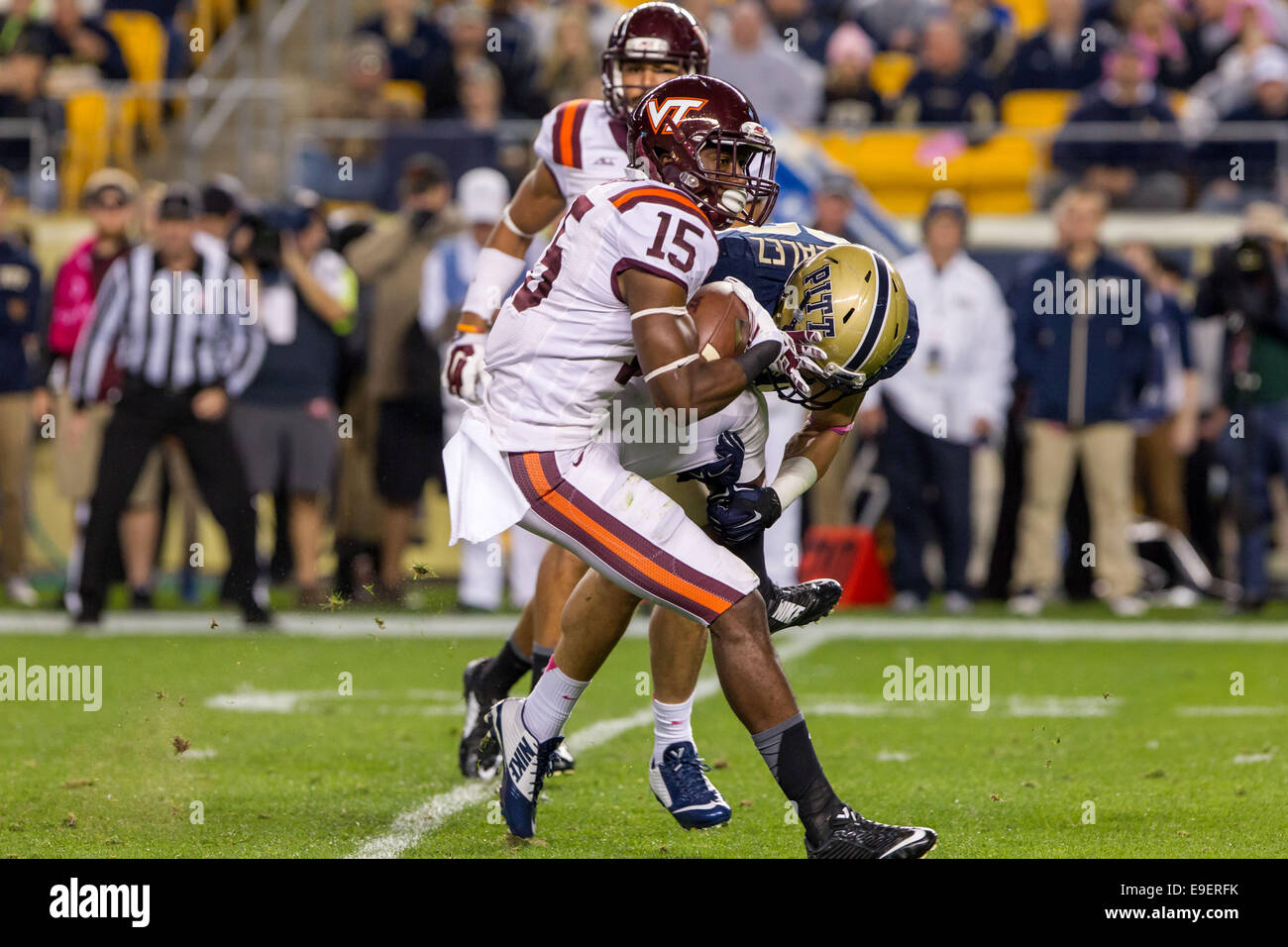 Pittsburgh, Pennsylvania, USA. 16th Oct, 2014. Virginia Tech TB JOEL ...