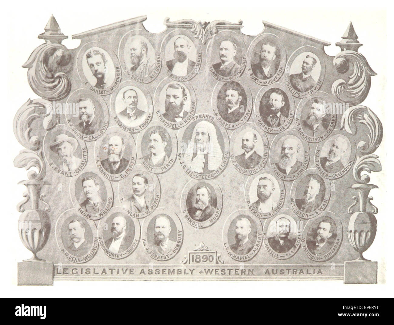 A 1892 illustration depicting the Legislative Assembly of Western ...