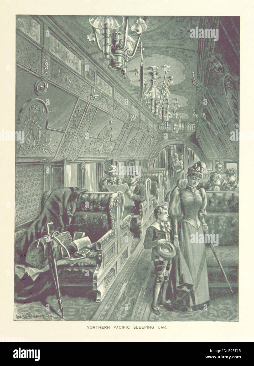 This 1893 illustration by Wheeler depicts the Northern Pacific Sleeping ...