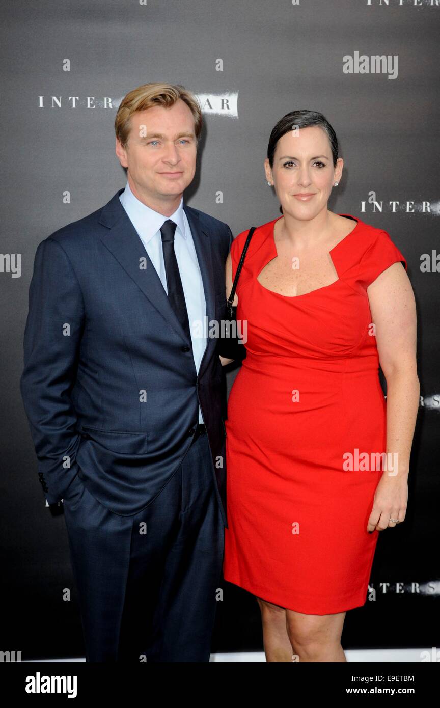 Los Angeles, CA, USA. 26th Oct, 2014. Christopher Nolan, wife at ...