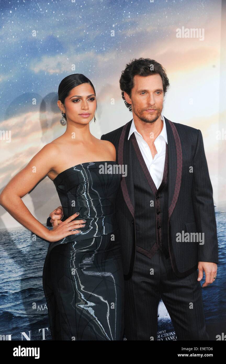 Los Angeles, CA, USA. 26th Oct, 2014. Matthew McConaughey, Camila Alves ...