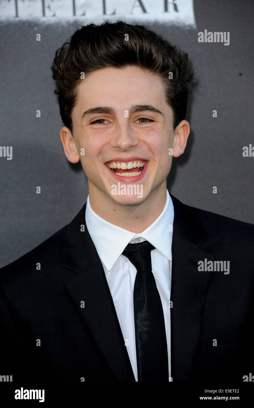Los Angeles, CA, USA. 26th Oct, 2014. Timothee Chalamet at arrivals for ...