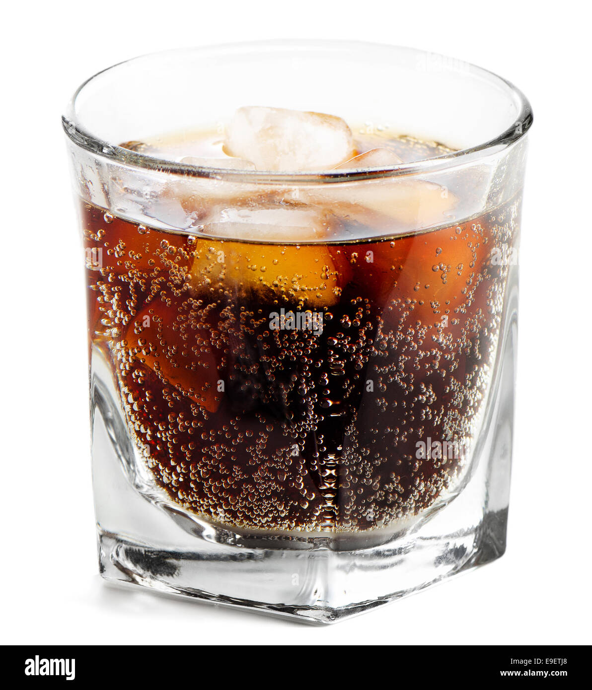Glass of cola isolated on white background Stock Photo - Alamy
