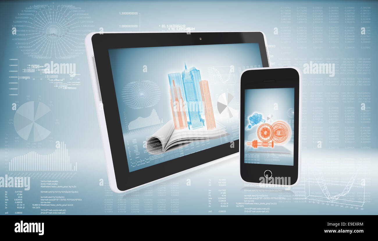 Tablet pc and smart phone Stock Photo - Alamy