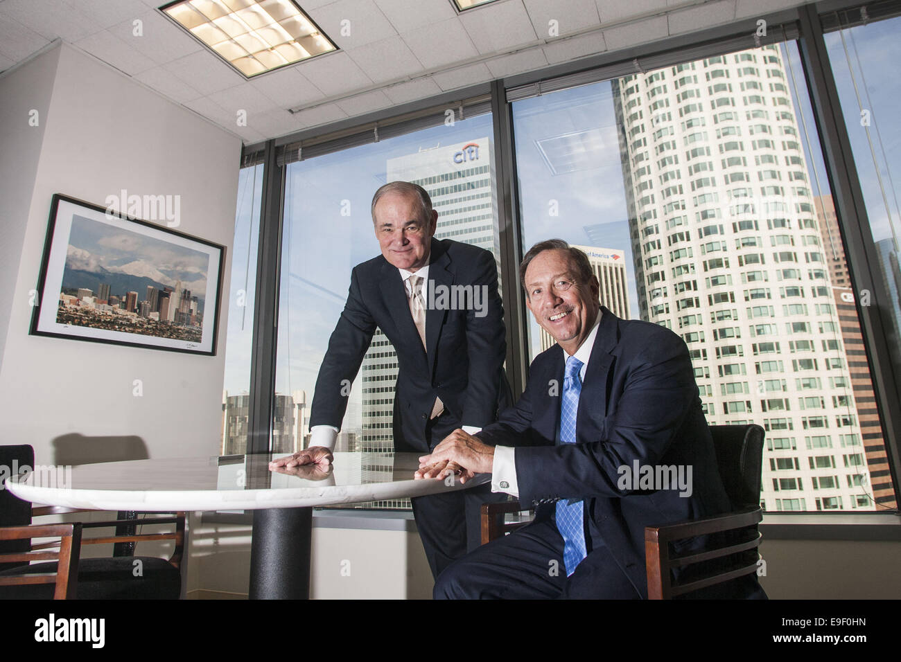 Los Angeles, California, USA. 22nd Oct, 2014. Jerry Porter, left, and ...