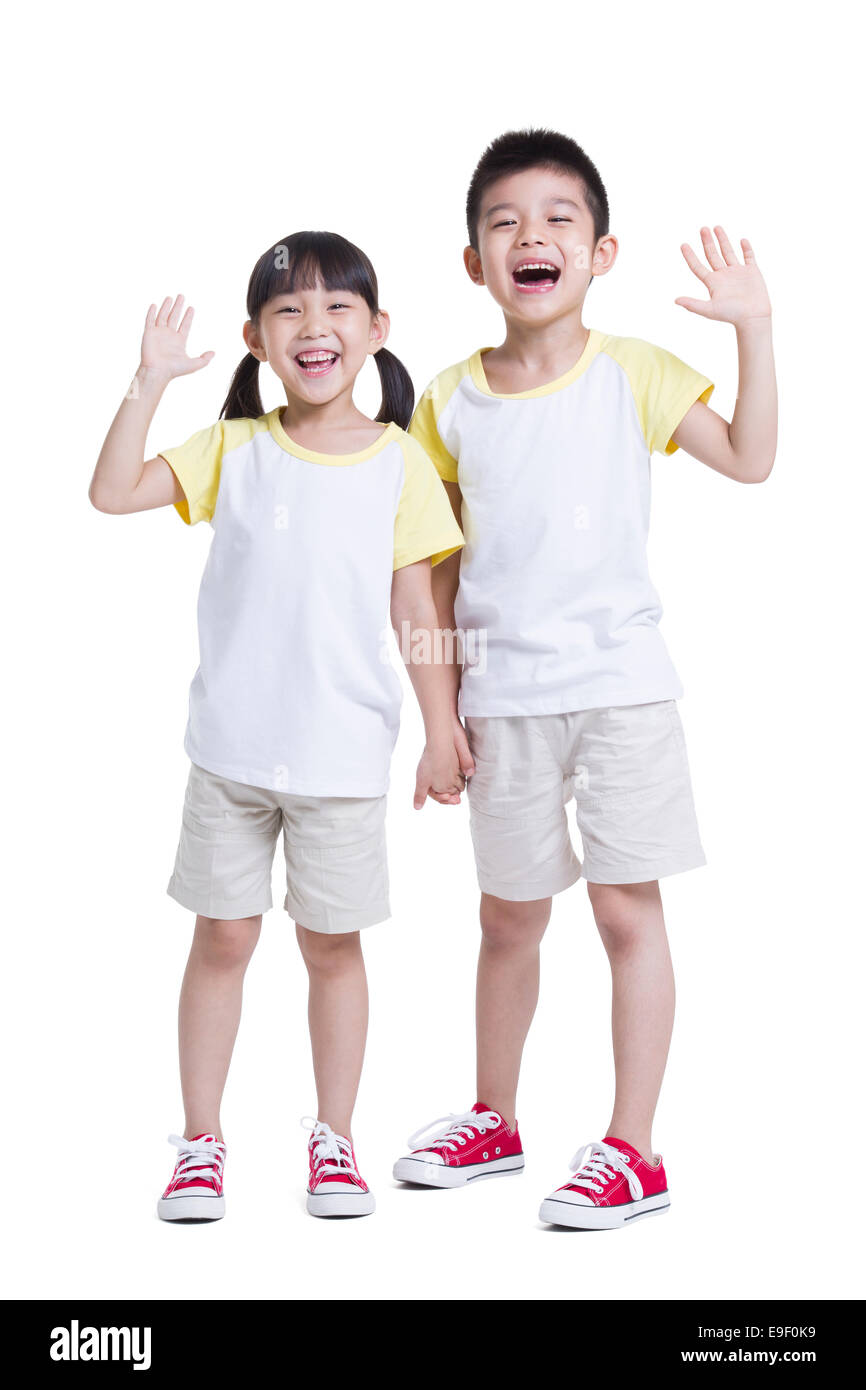 Asian siblings playing Cut Out Stock Images & Pictures - Alamy