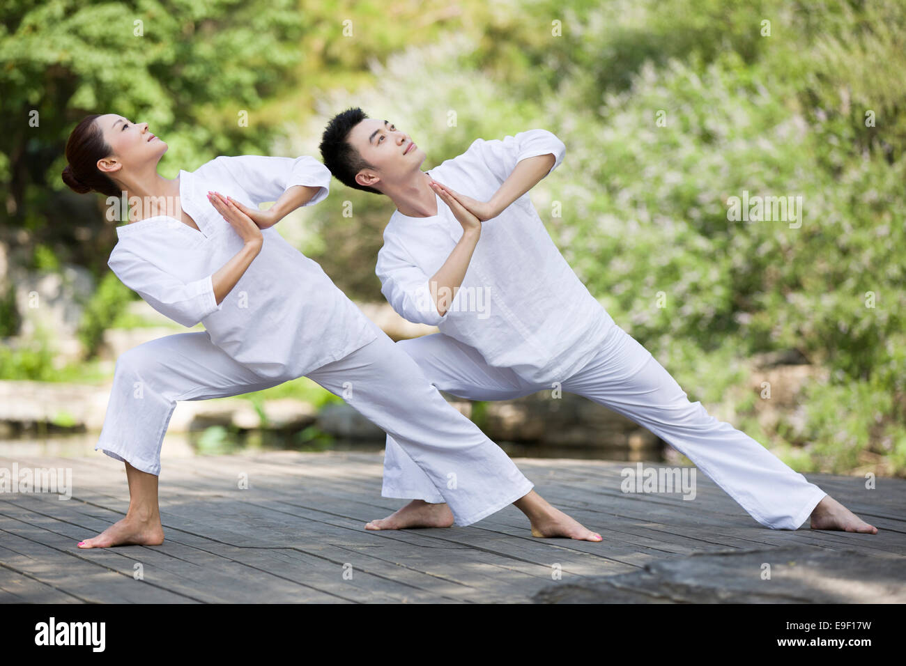 Young adult practicing yoga Stock Photo - Alamy