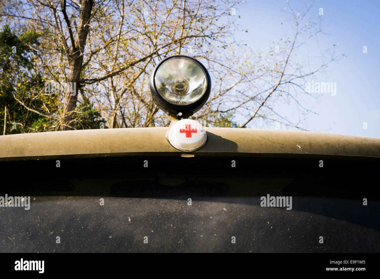 All terrain vehicle ambulance UAZ-3962 (pictured Red Cross sign and ...