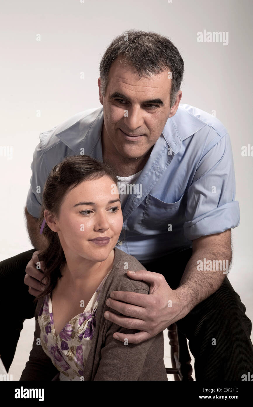 Character actors from a 1950's classic literature book act out key ...