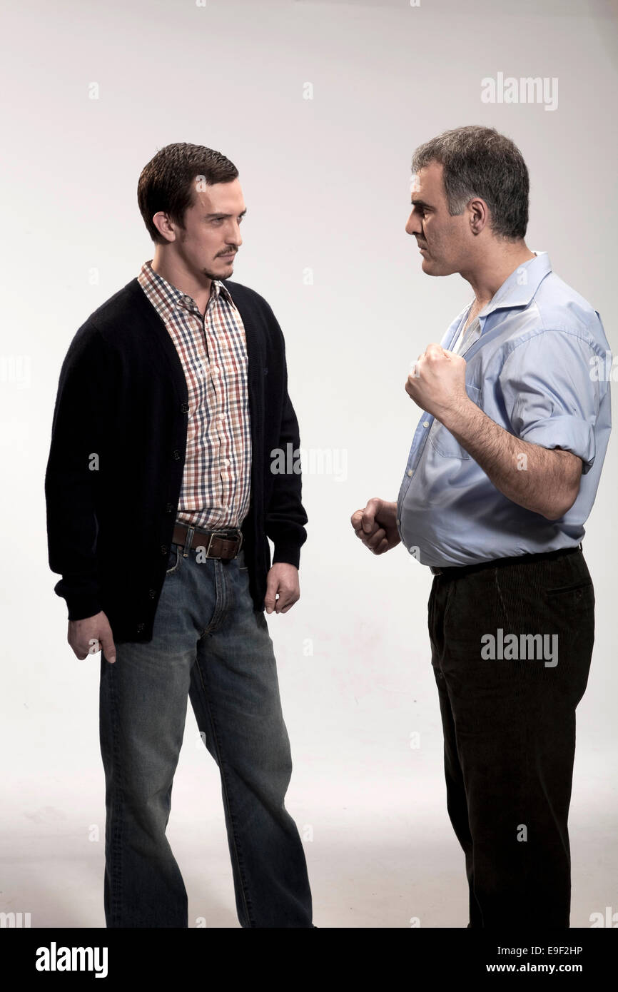 Character actors from a 1950's classic literature book act out key ...