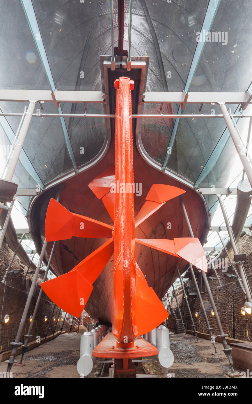 England, Somerset, Bristol, S.S.Great Britain, The Ship's Propeller ...