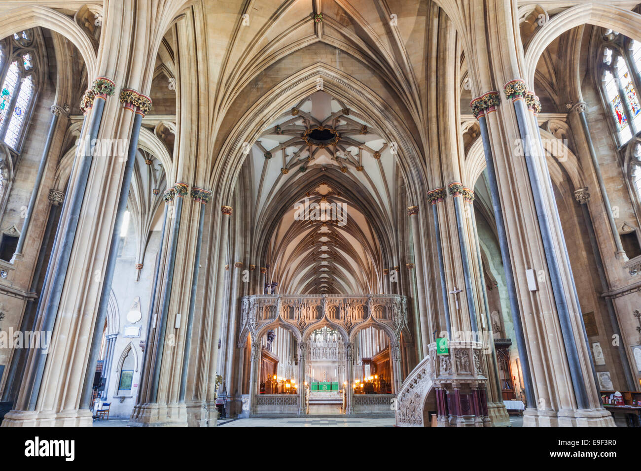 England, Somerset, Bristol, Bristol Cathedral, Interior Stock Photo - Alamy