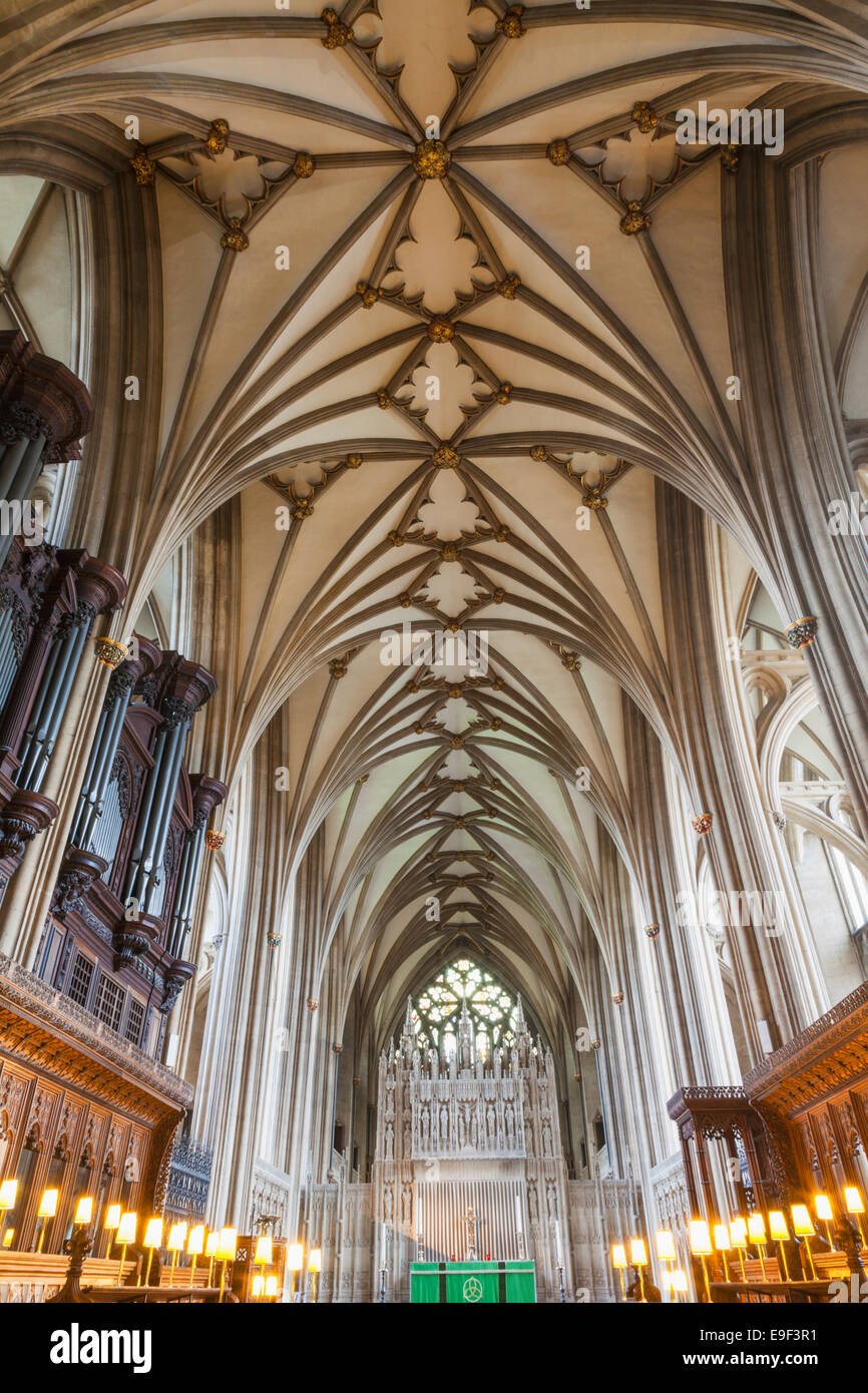 England, Somerset, Bristol, Bristol Cathedral, Interior Stock Photo - Alamy