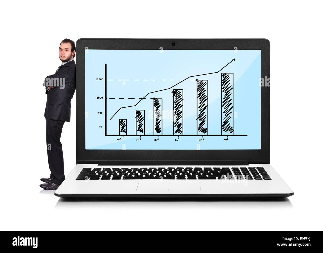 Growth profit symbol businessman Cut Out Stock Images & Pictures - Alamy