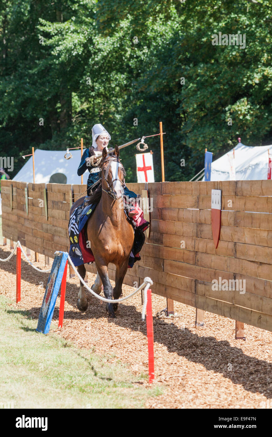 England, West Sussex, Arundel, Arundel Castle, Jousting Tournament ...