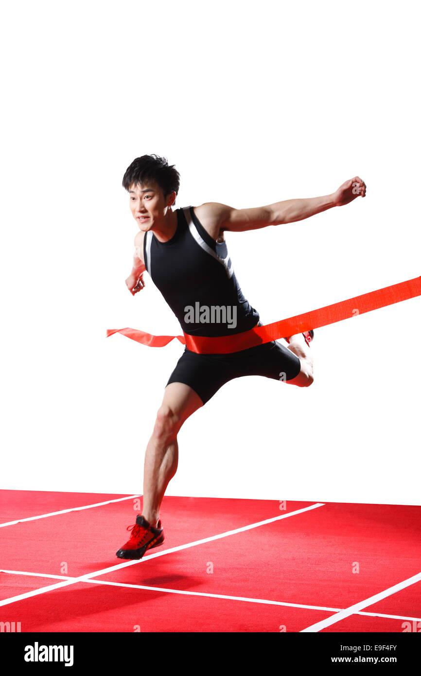 Male athlete running sprint Stock Photo - Alamy