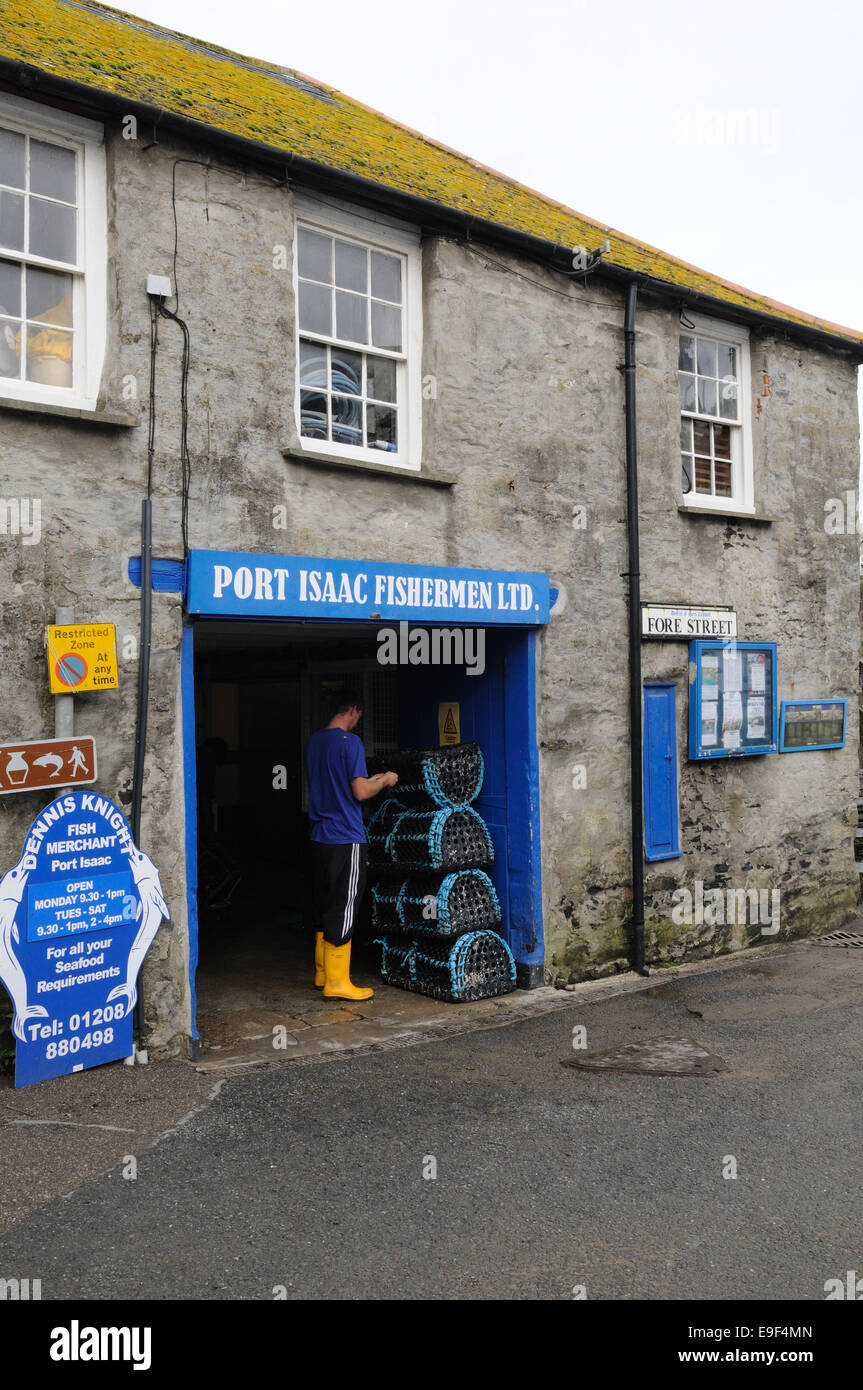 Port Isaac Fishermen Ltd fish merchants Port Isaac Harbour Cornwall ...