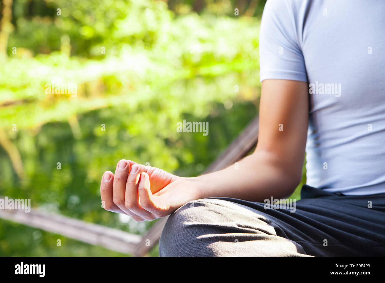 Zen lotus pose man hi-res stock photography and images - Alamy