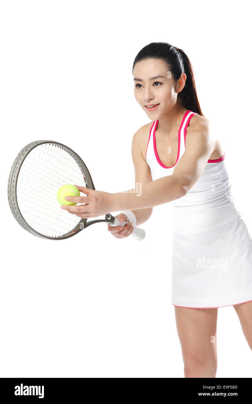 Athletes playing tennis Stock Photo - Alamy