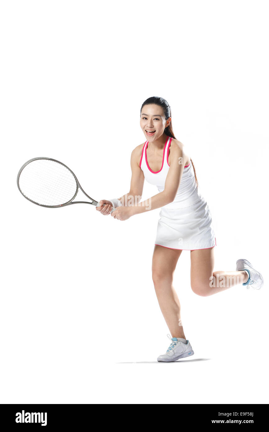 Athletes playing tennis Stock Photo - Alamy