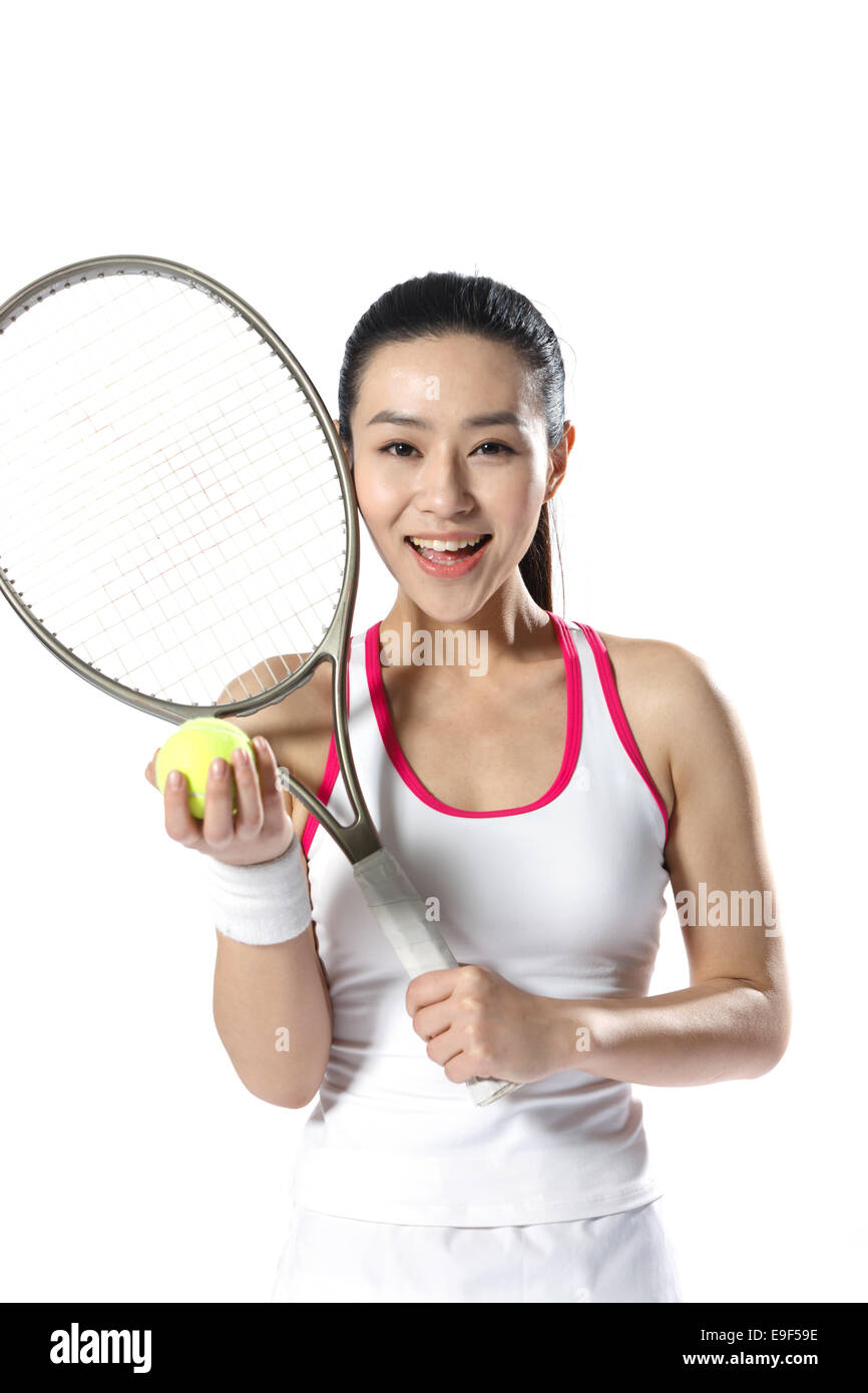 Athletes playing tennis Stock Photo - Alamy