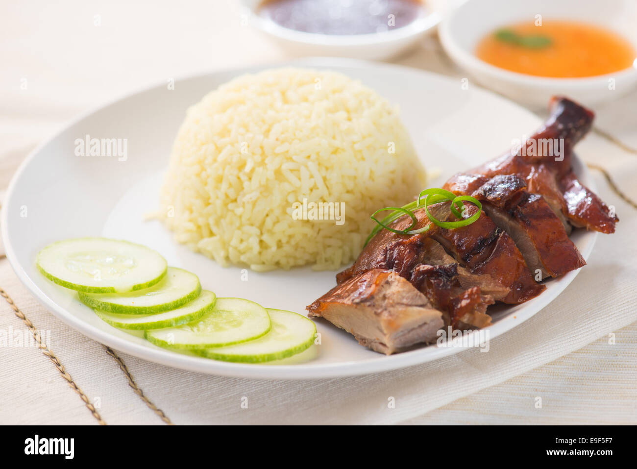 asian roast duck rice Stock Photo - Alamy