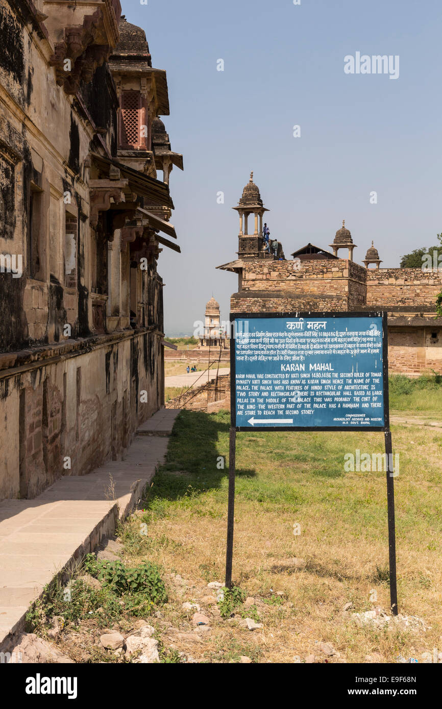 Karan Mahal, Gwalior Fort, Gwalior, Madhya Pradesh, India Stock Photo ...
